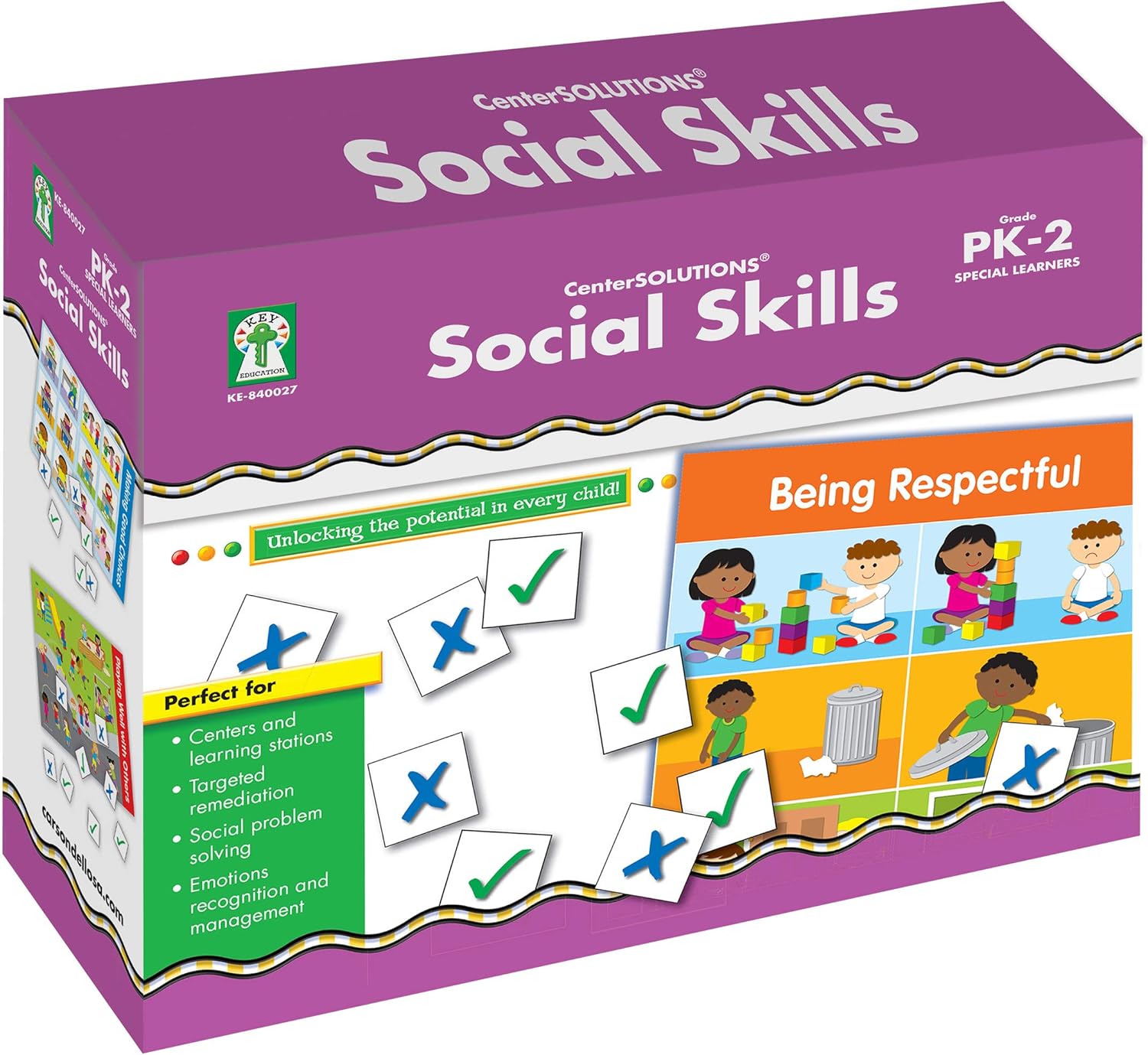 Key Education Social Skills Activities for Kids, 15 File Folder Games ...